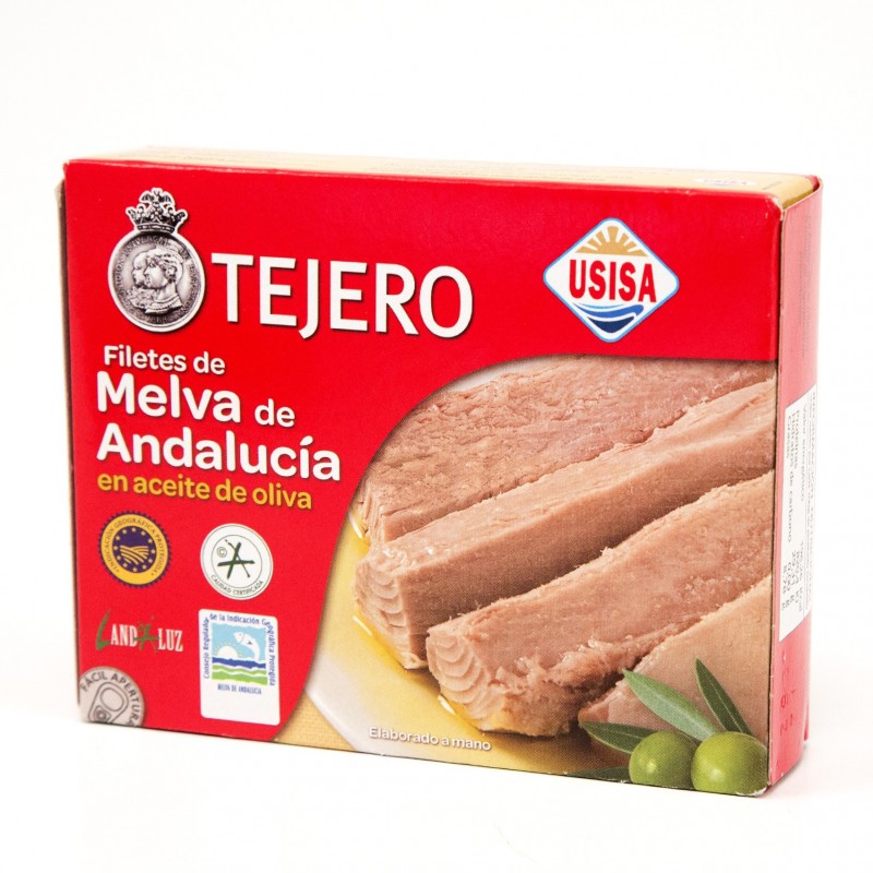 FILETES DE MELVA DE ANDALUCIA ACEITE OLIVA(TEJERO) 980 gr